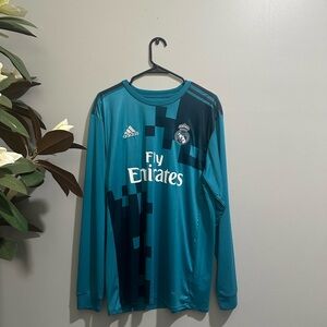 adidas | Shirts | 27 Real Madrid Ronaldo Blue Third Kit Long Sleeve ...